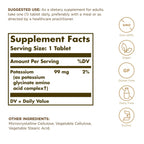 Potassium amino acid complex supplement