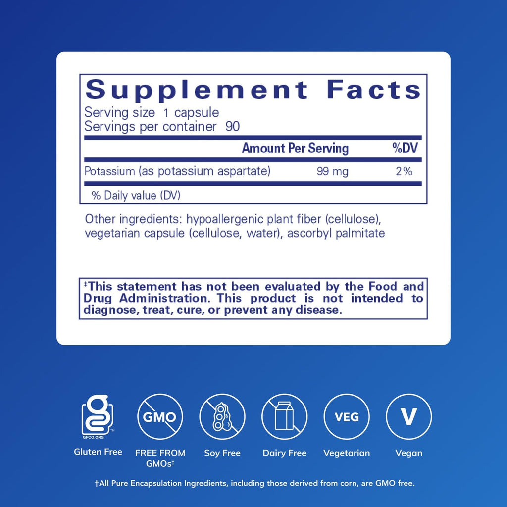 Potassium aspartate for muscle function