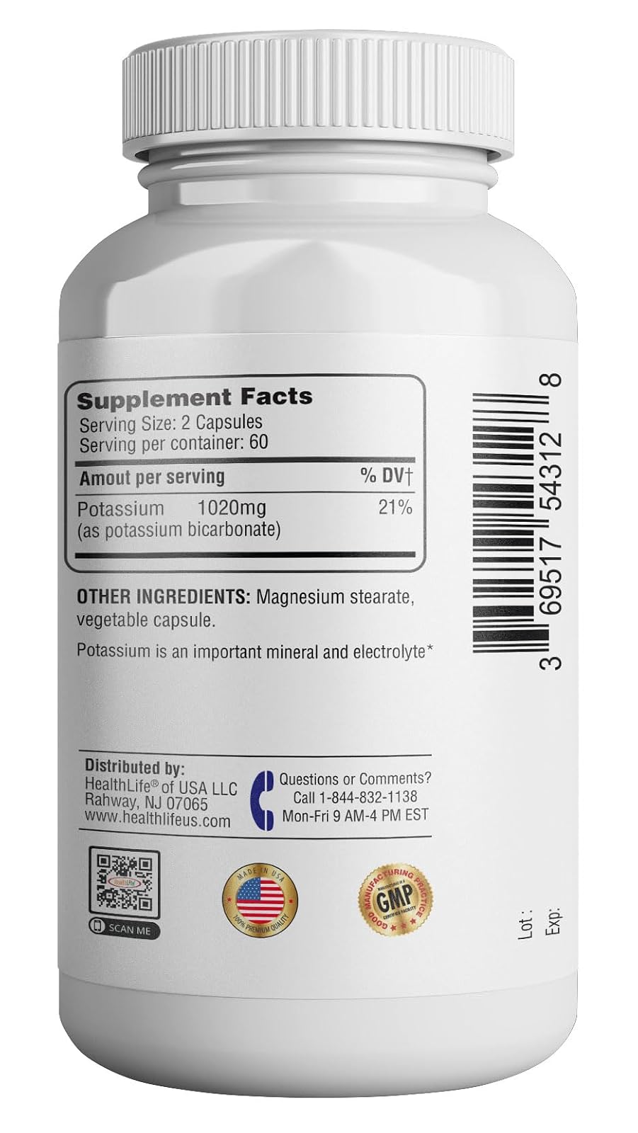 potassium bicarbonate for electrolyte balance