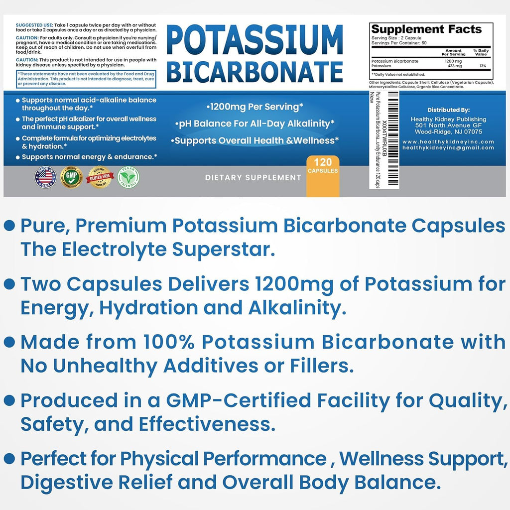 Potassium bicarbonate for muscle support