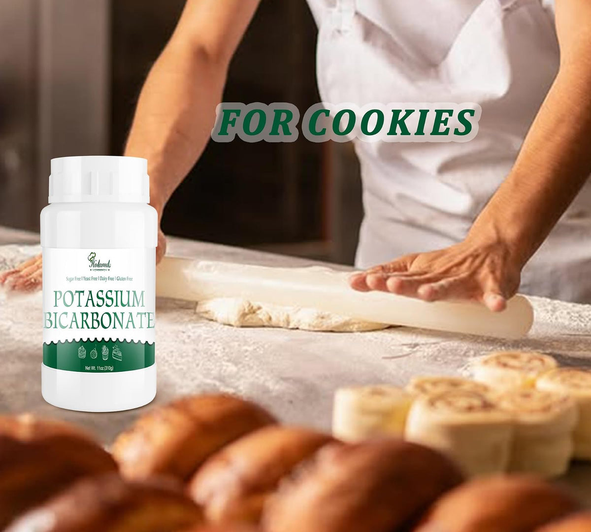 Potassium bicarbonate for pH balance