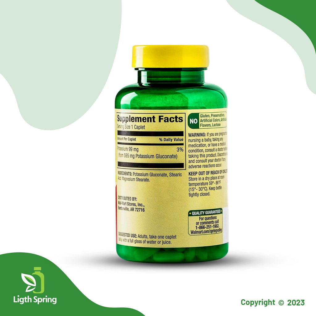 Potassium caplets for overall wellness