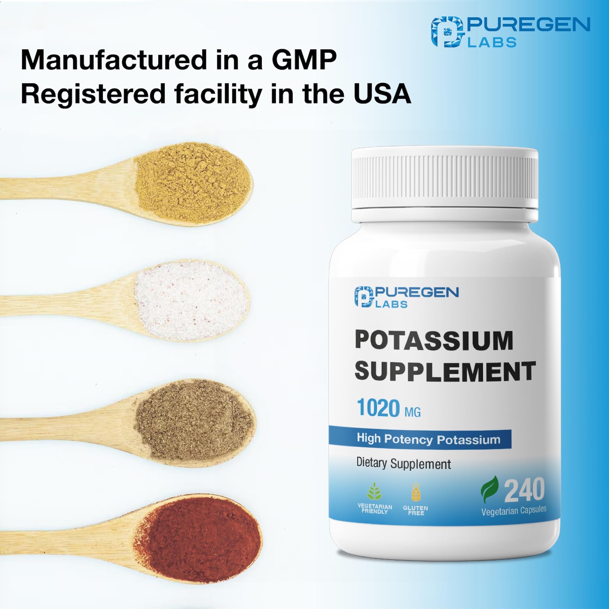 Potassium capsules for daily nutrition