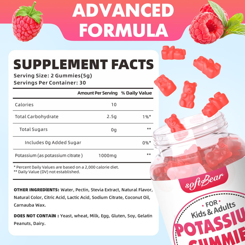 potassium citrate 1000 mg gummy supplement