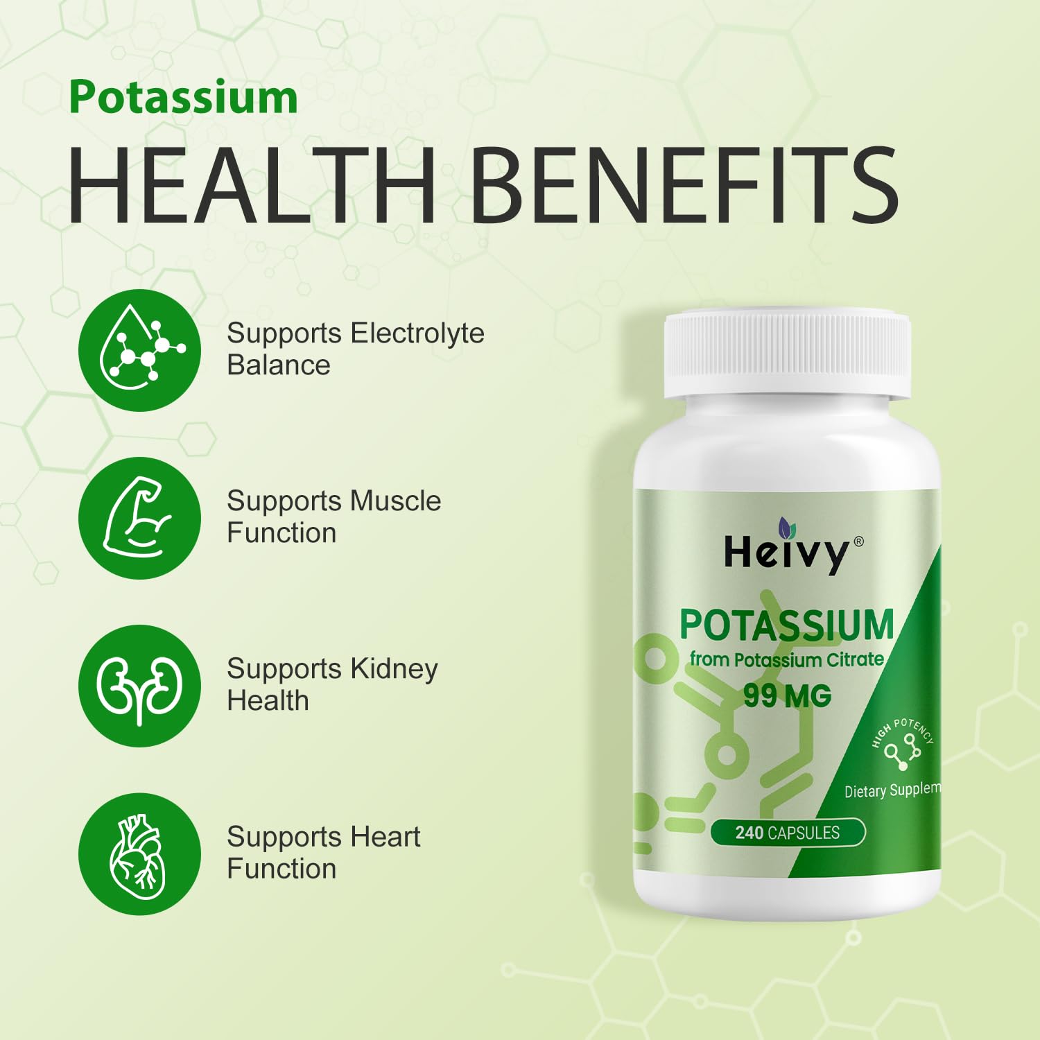 Potassium citrate for electrolyte balance