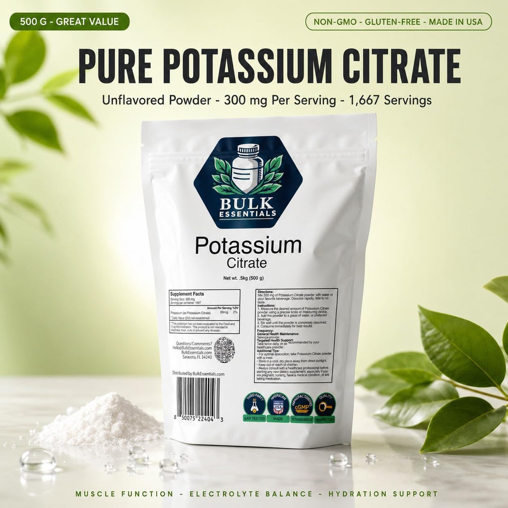 Potassium citrate for hydration support