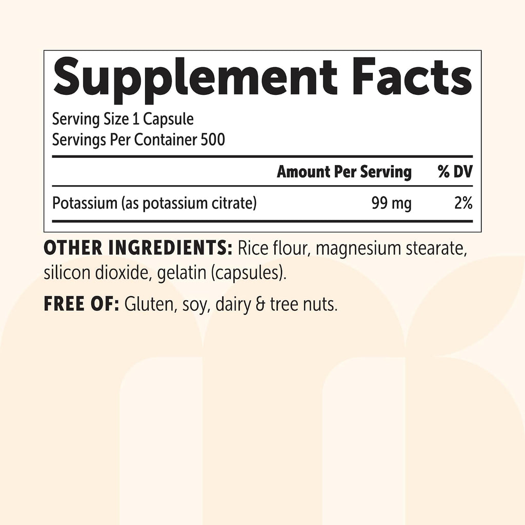 potassium citrate for muscle function