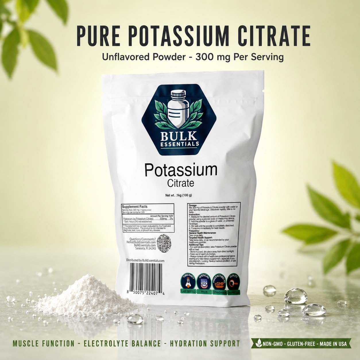 potassium citrate for muscle support