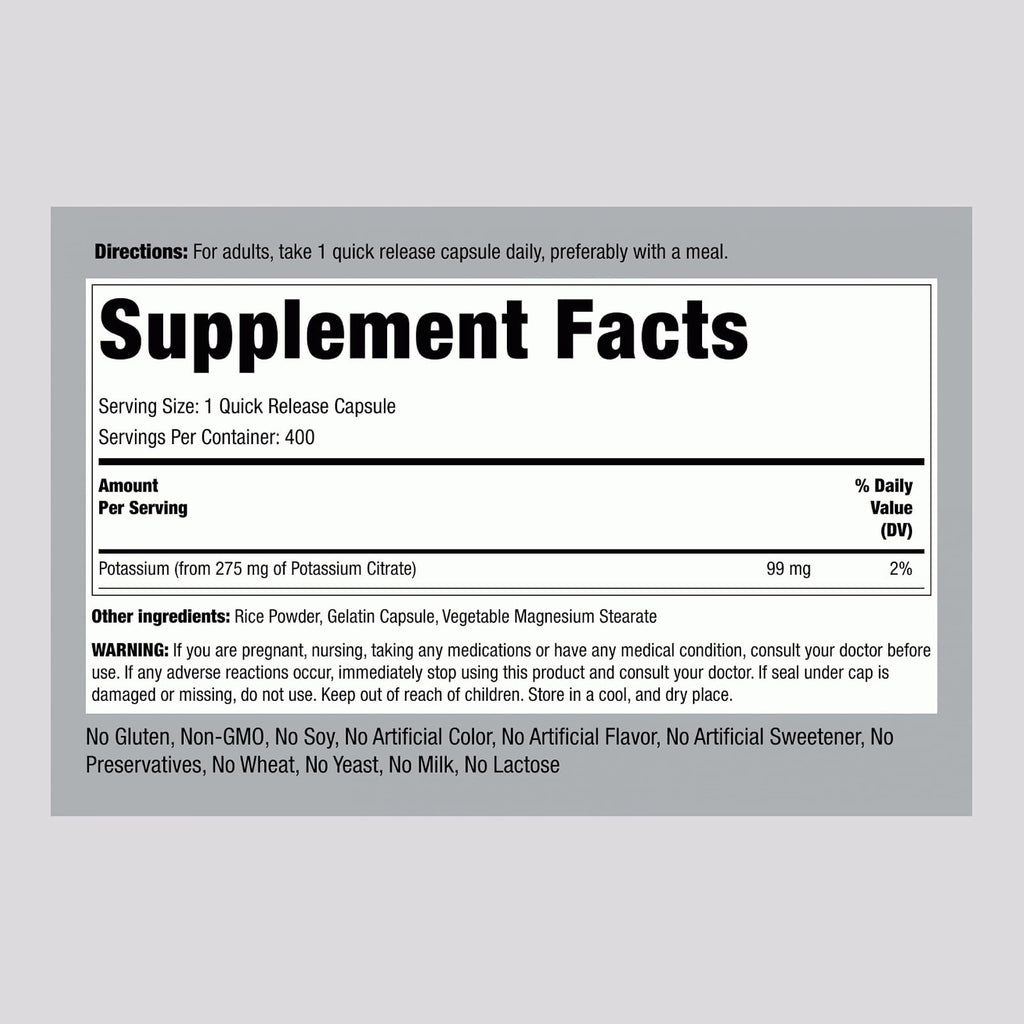 Potassium citrate for muscle support