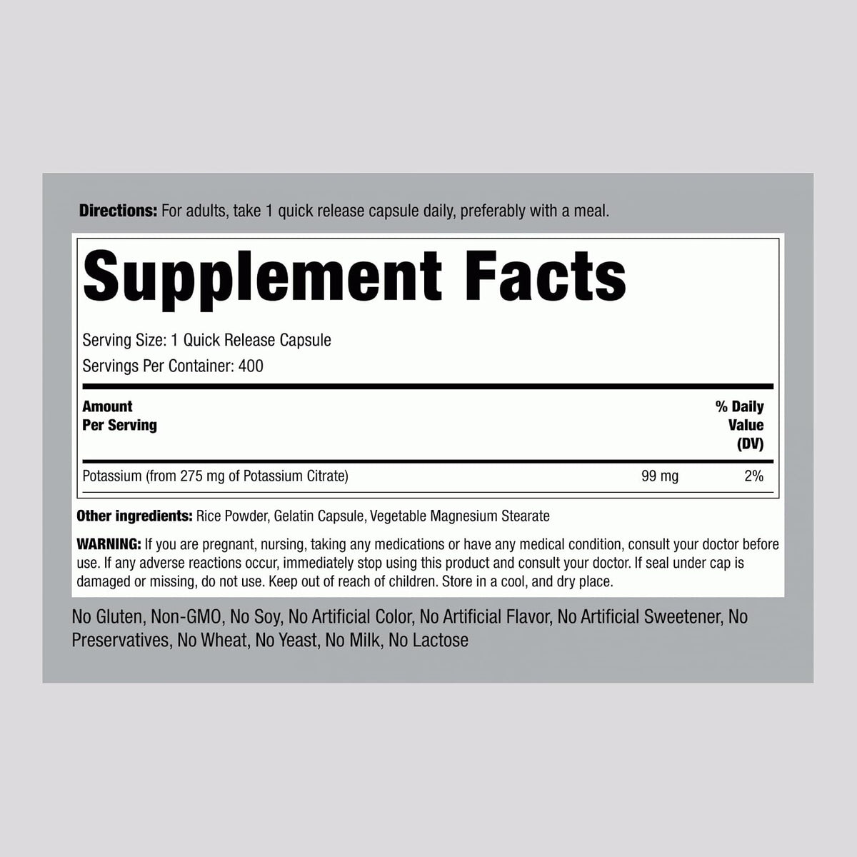 Potassium citrate for muscle support