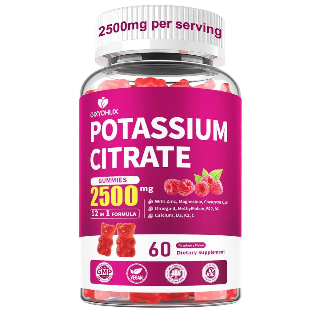 Potassium citrate gummies for energy