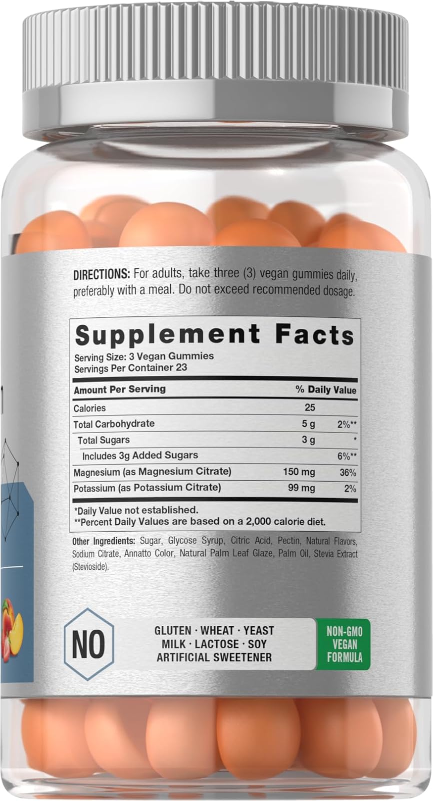Potassium citrate gummies for muscle support
