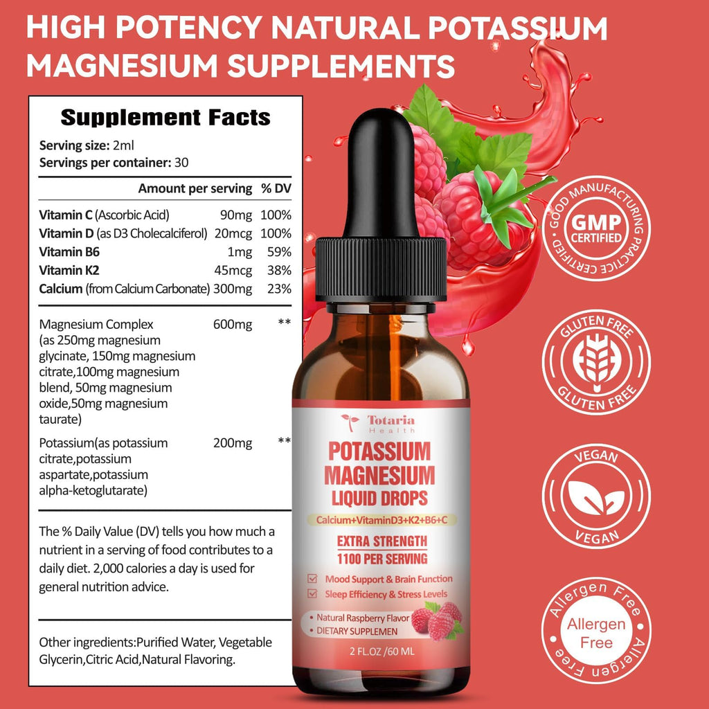 potassium drops with vitamin K2 for bones