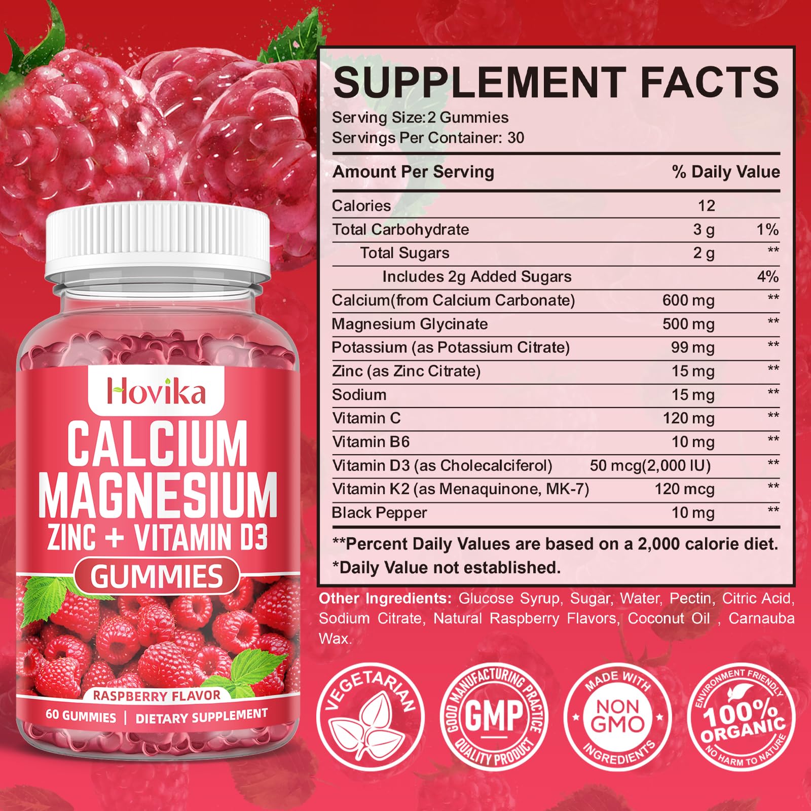 Potassium enriched calcium gummies