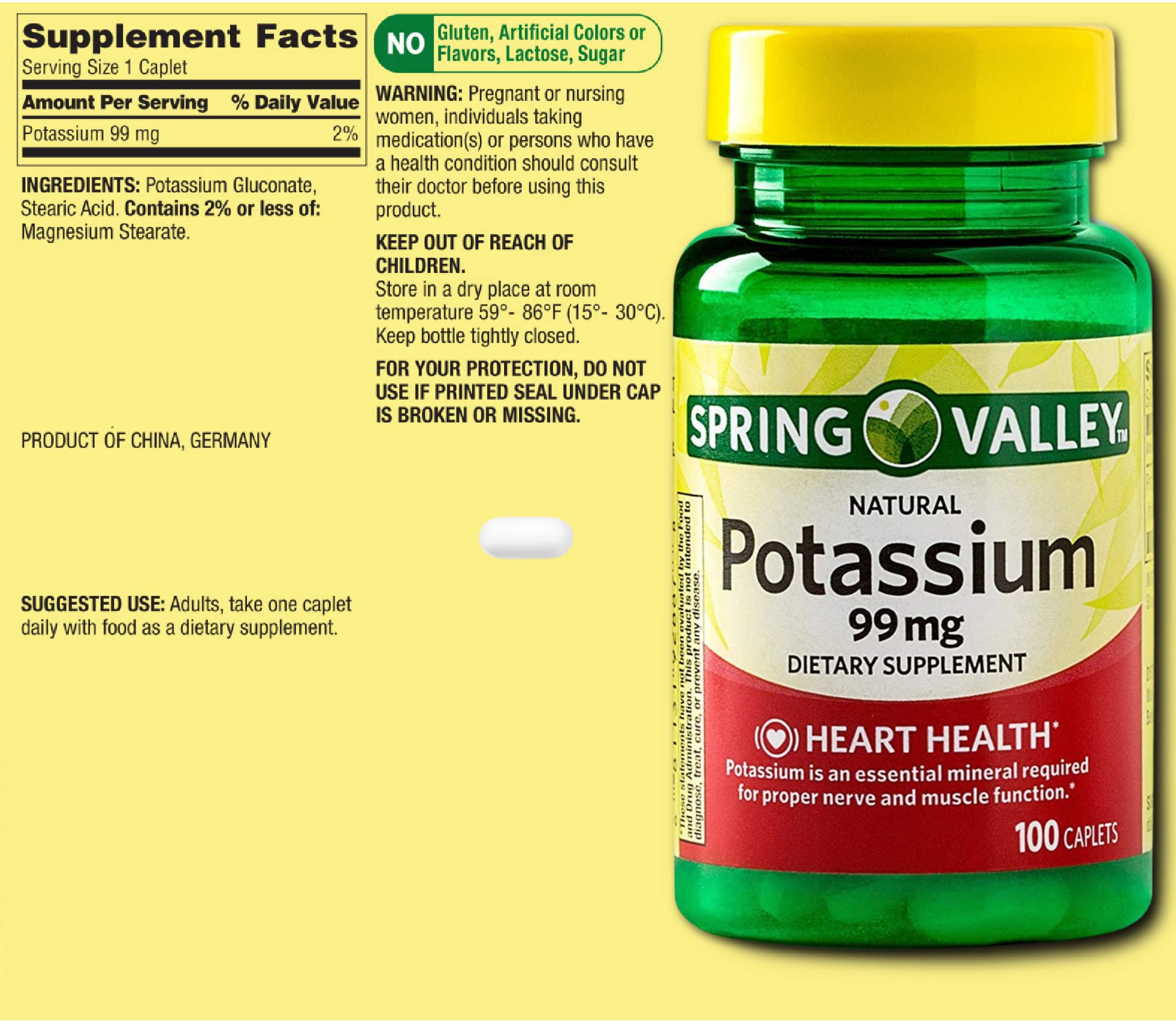 Potassium for muscle function support