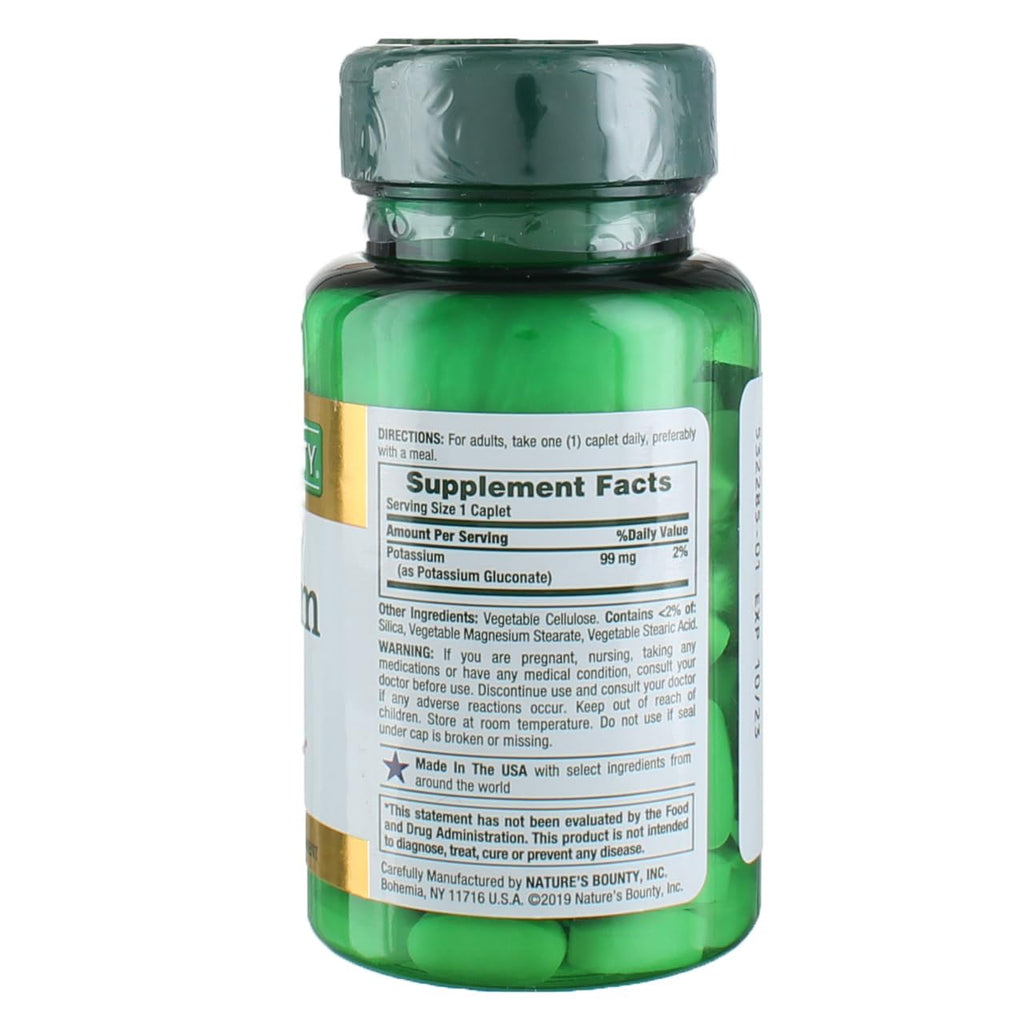Potassium gluconate for muscle function