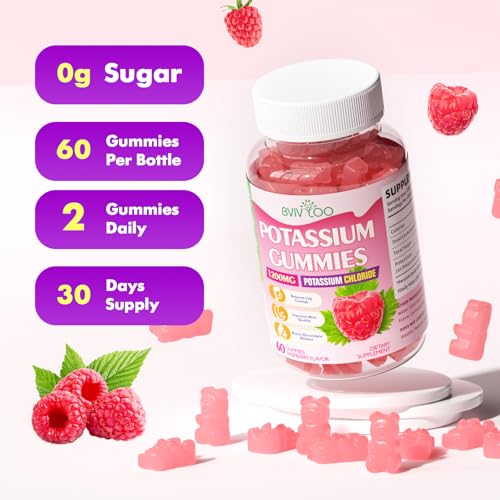 potassium gummies with delicious raspberry flavour