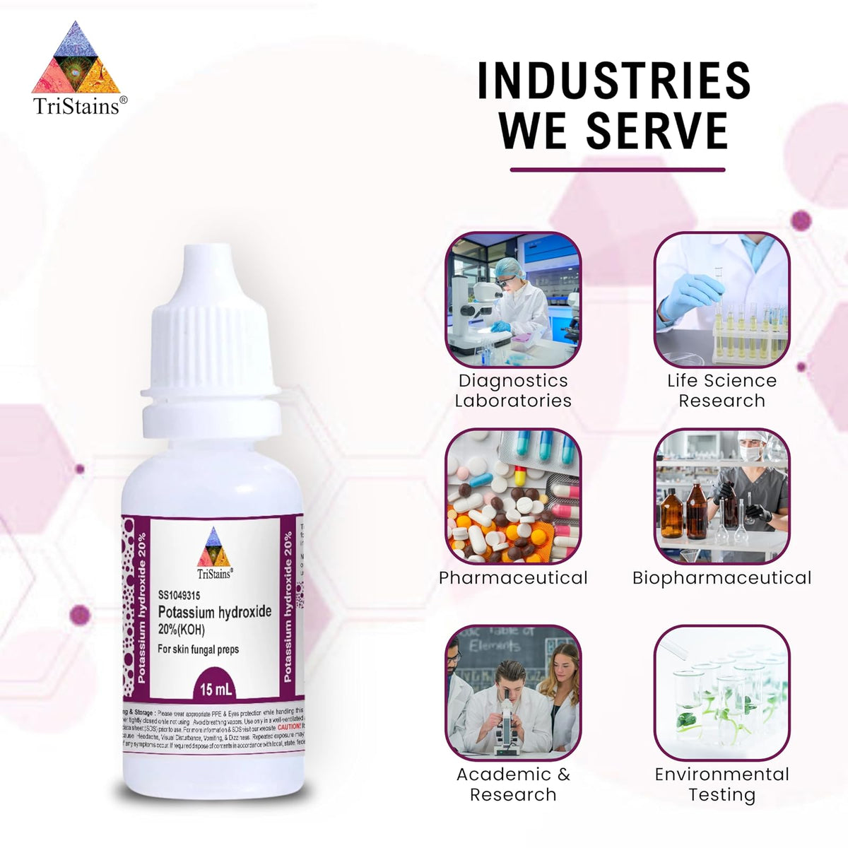 Potassium hydroxide for pH adjustment