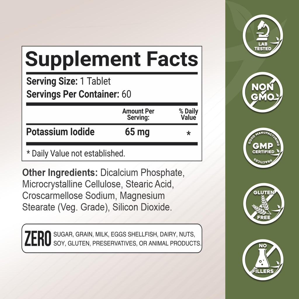 Potassium iodide for healthy metabolism