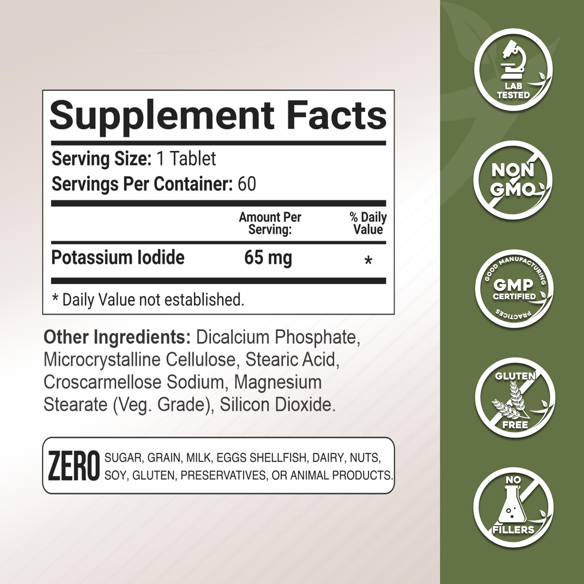 Potassium iodide for healthy metabolism