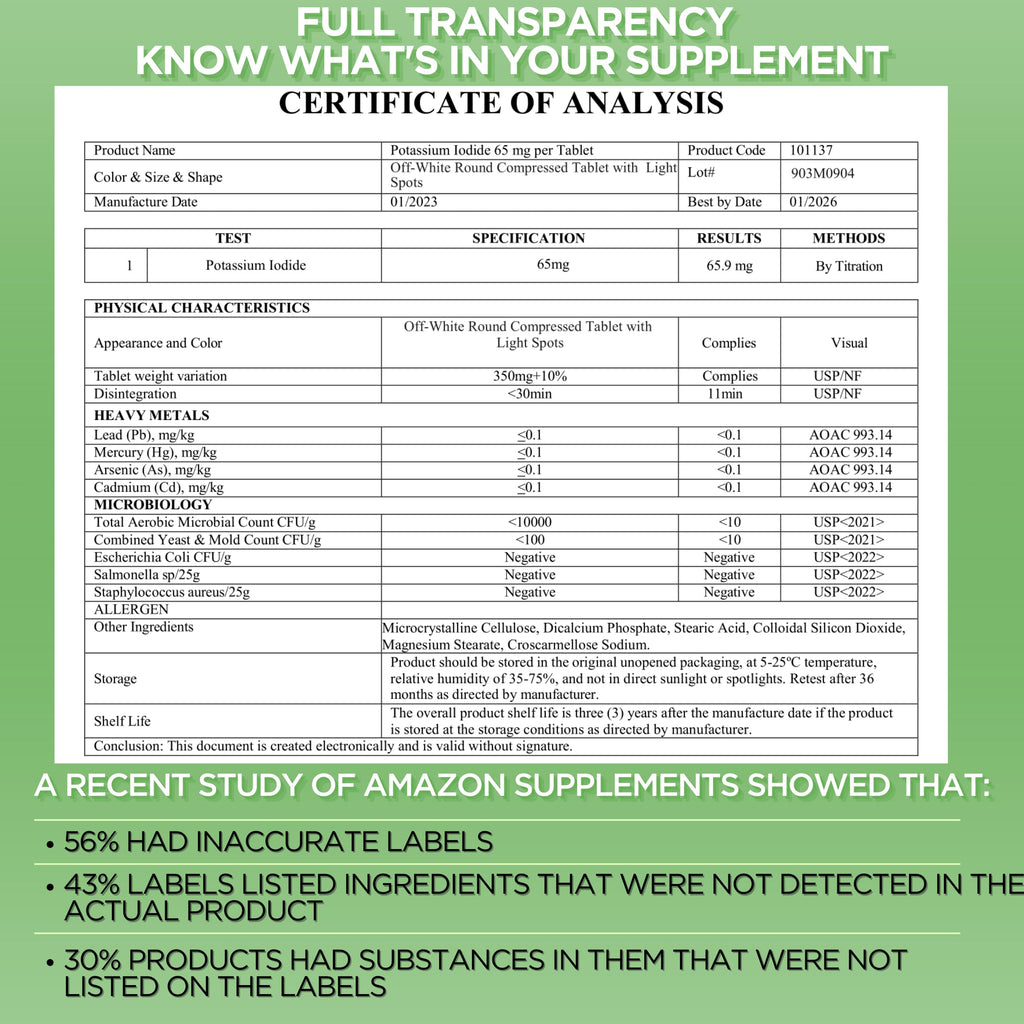 Potassium iodide for nuclear exposure protection