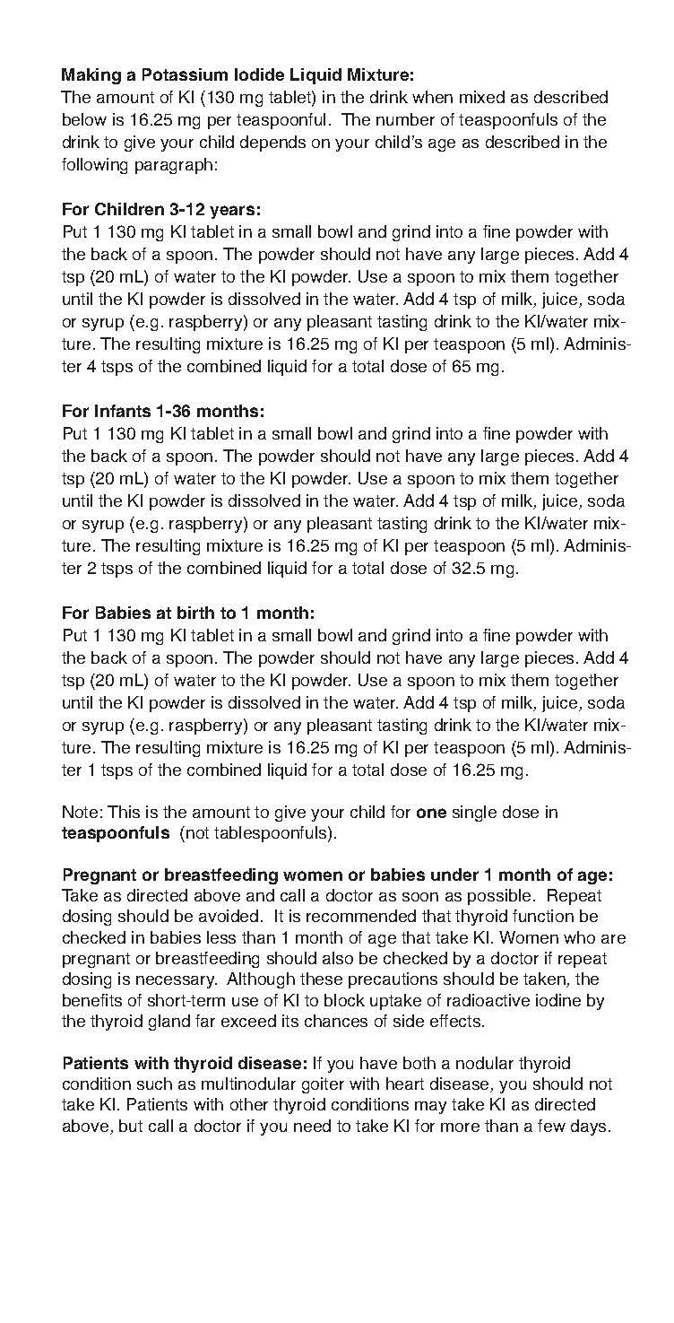 potassium iodide for public health readiness