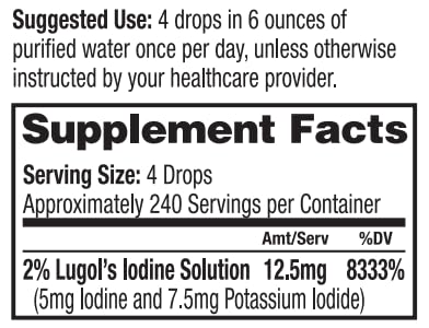 Potassium iodide liquid for health