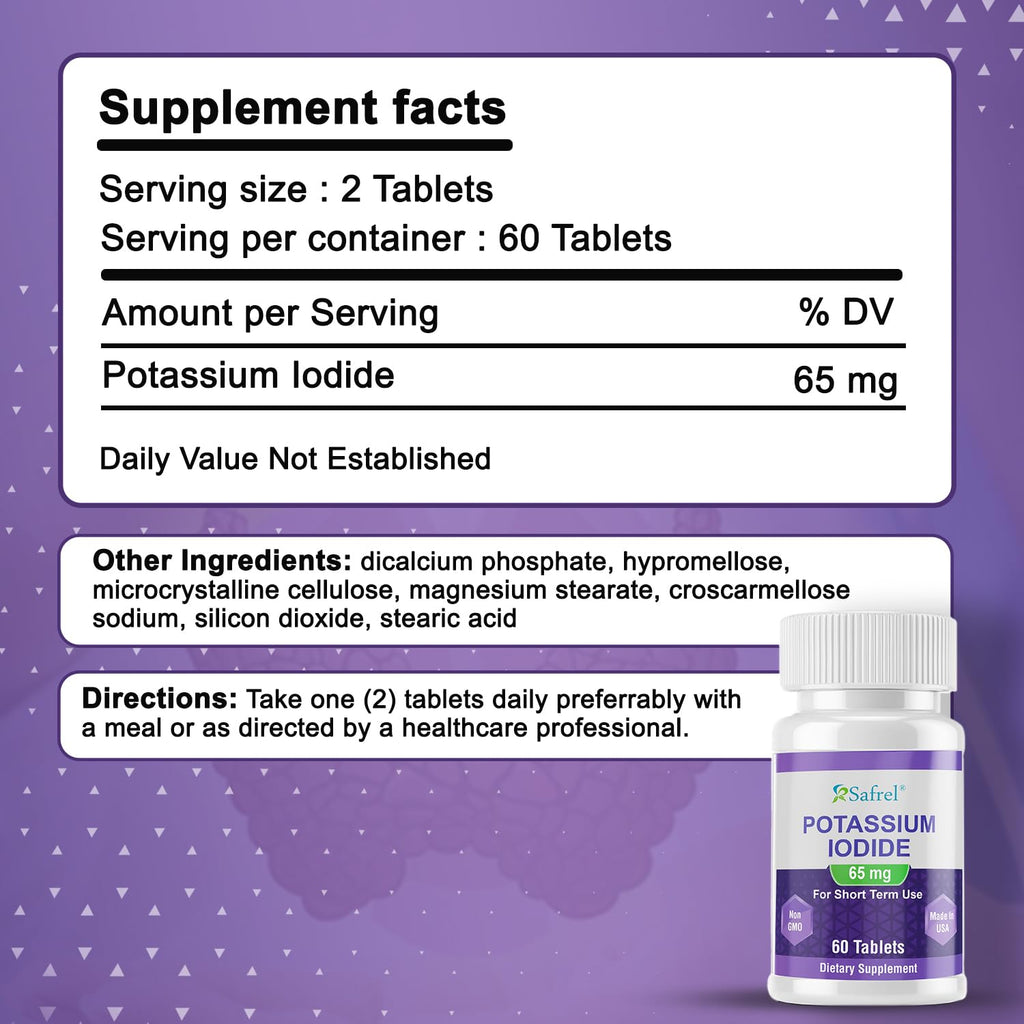 Potassium iodide tablets for energy
