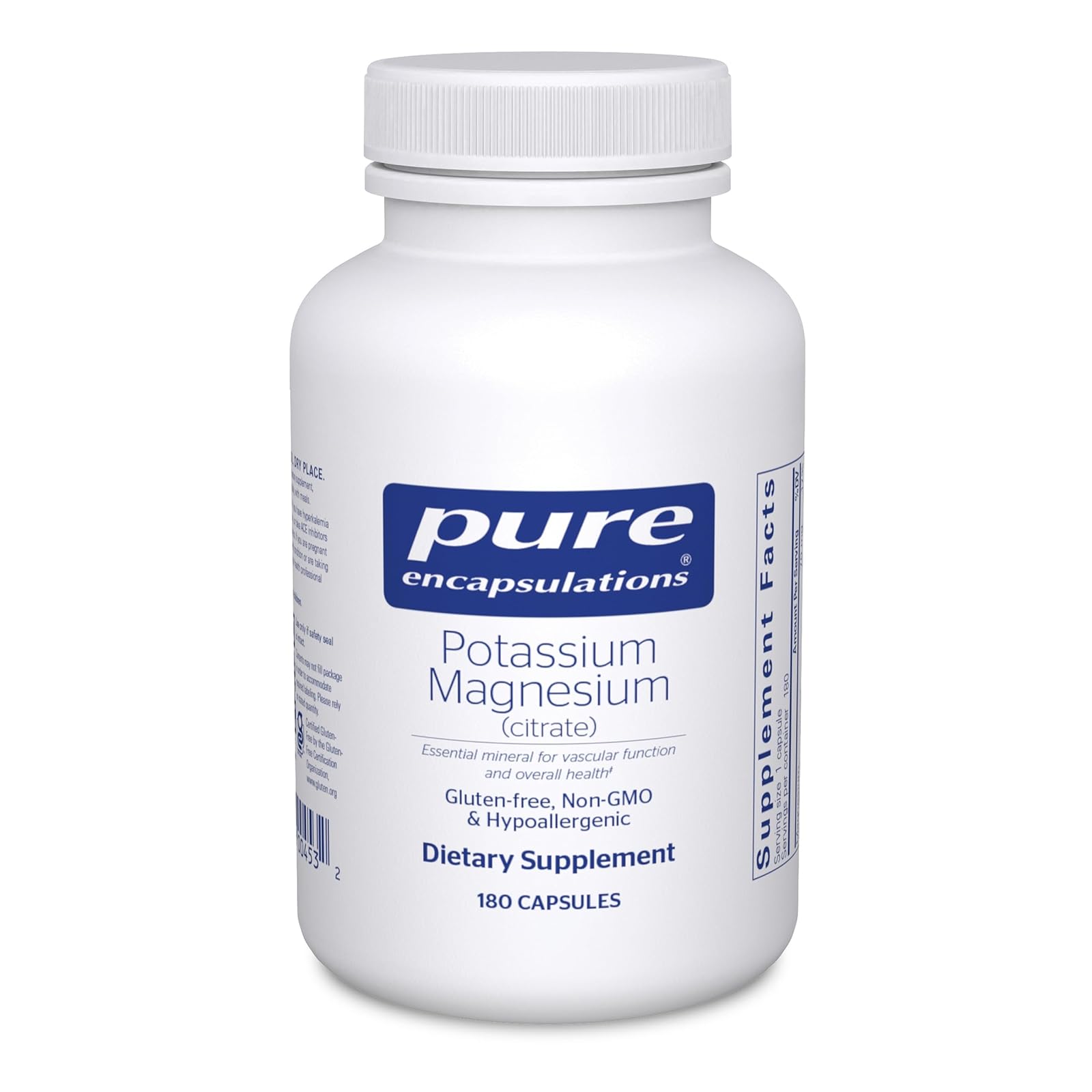 Potassium magnesium citrate capsules for wellness