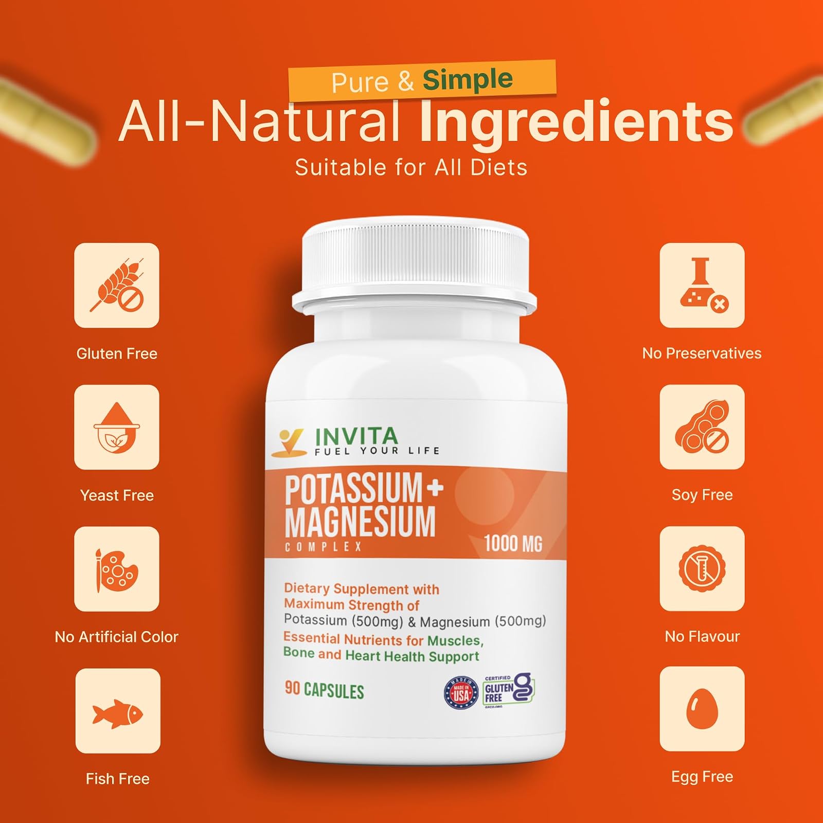Potassium magnesium complex for heart health