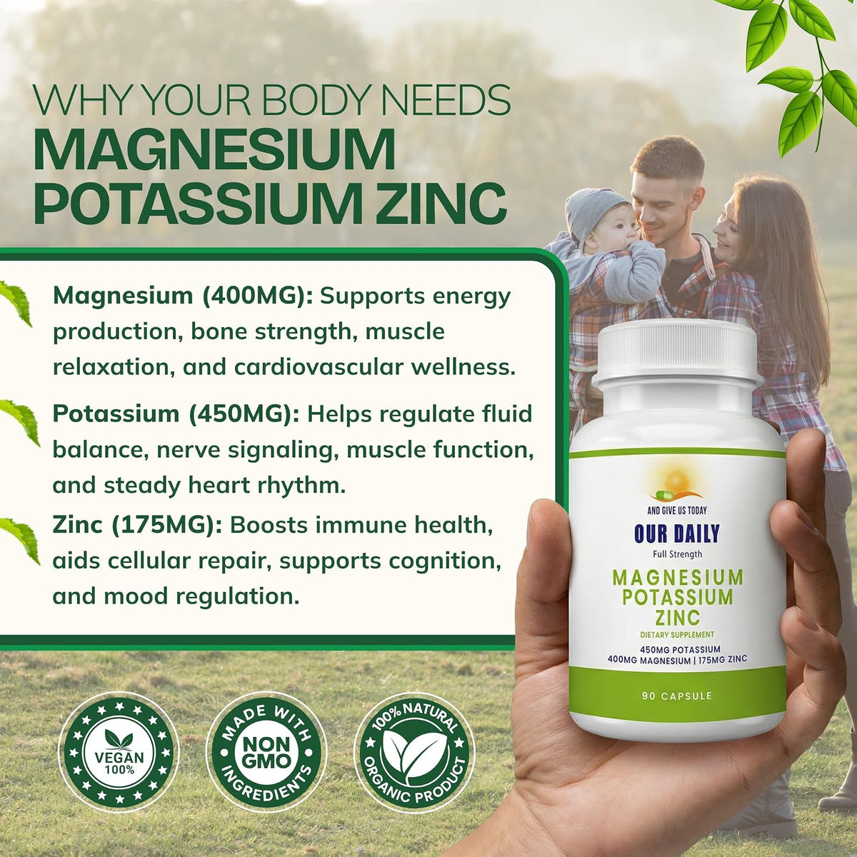 Potassium magnesium for balanced electrolytes