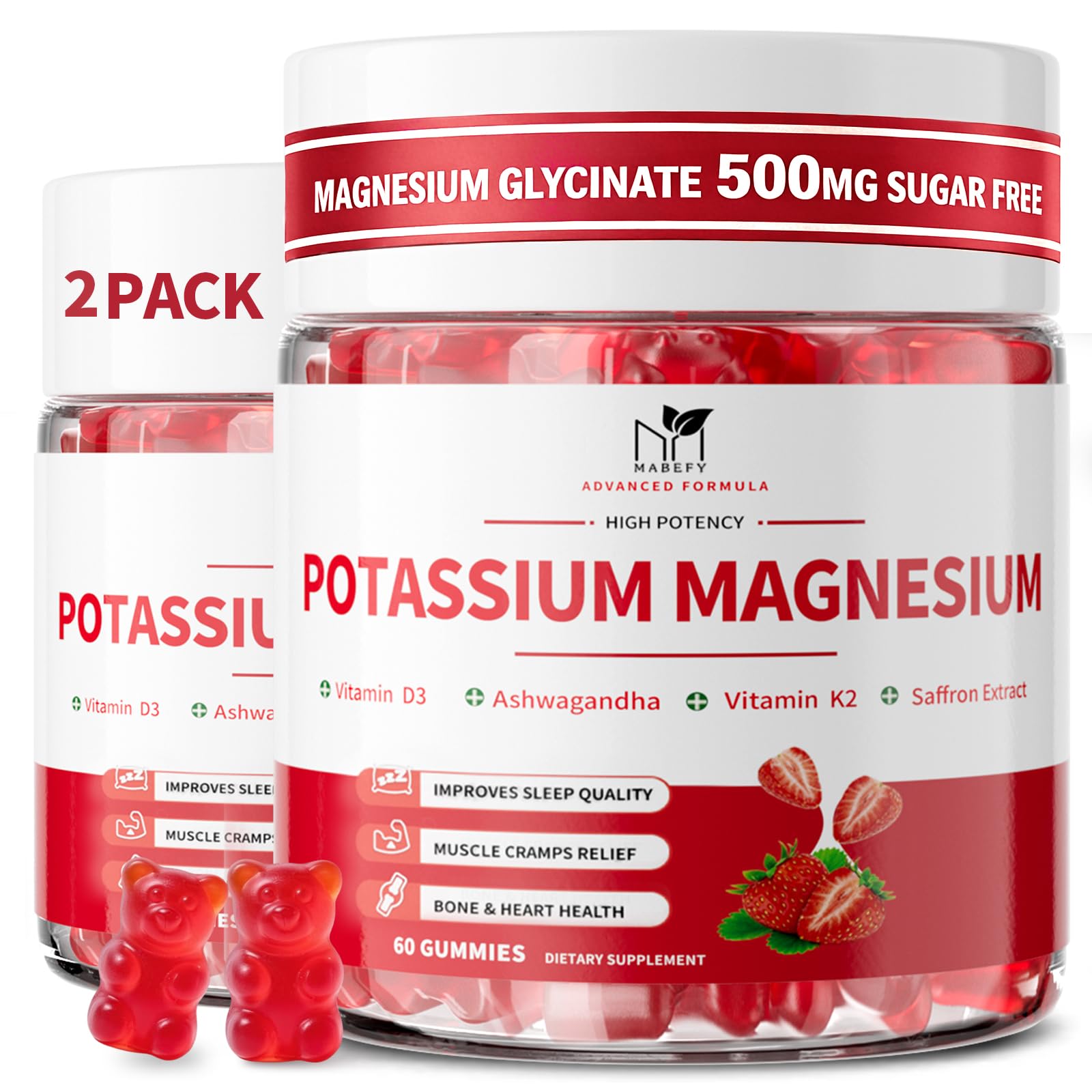 Potassium magnesium gummies for energy