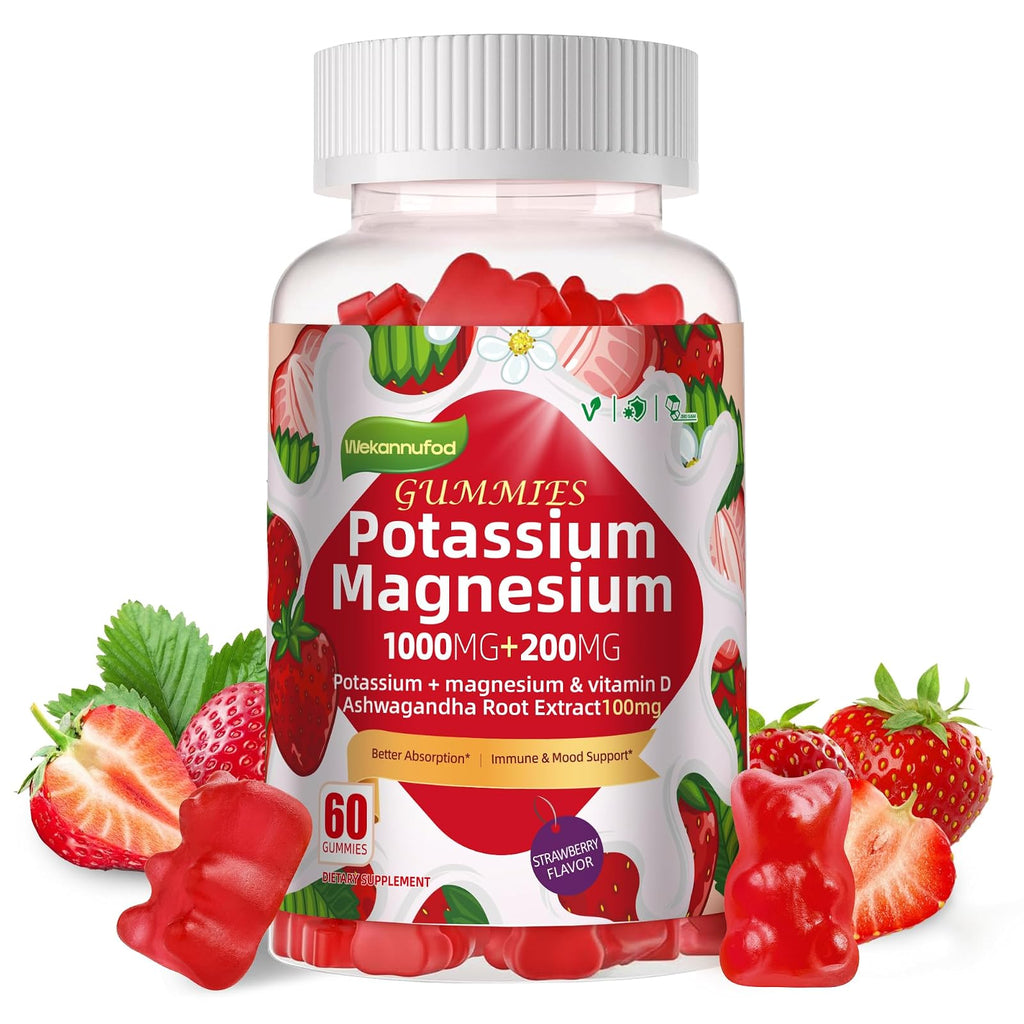 Potassium magnesium gummies for energy