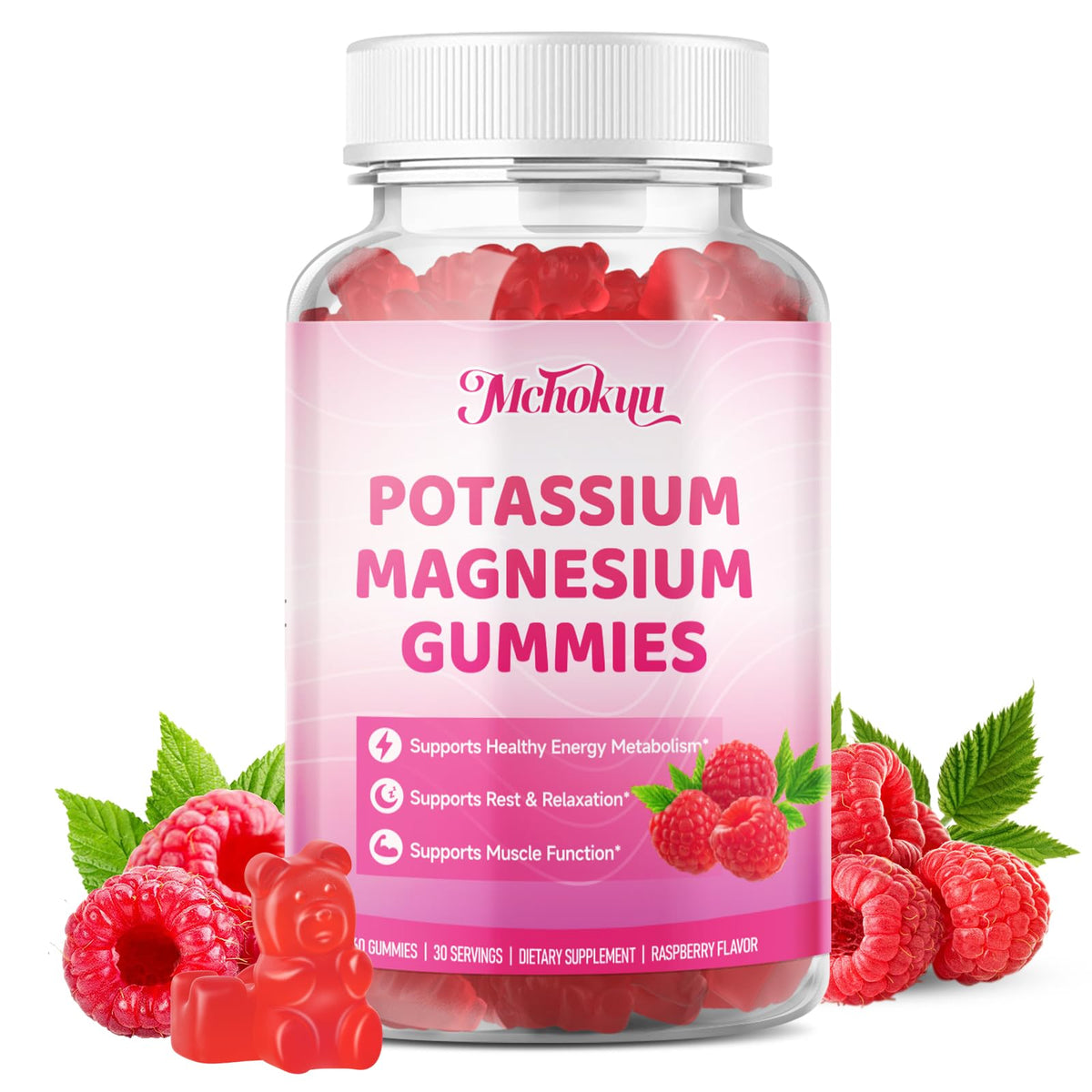 Potassium magnesium gummies for energy