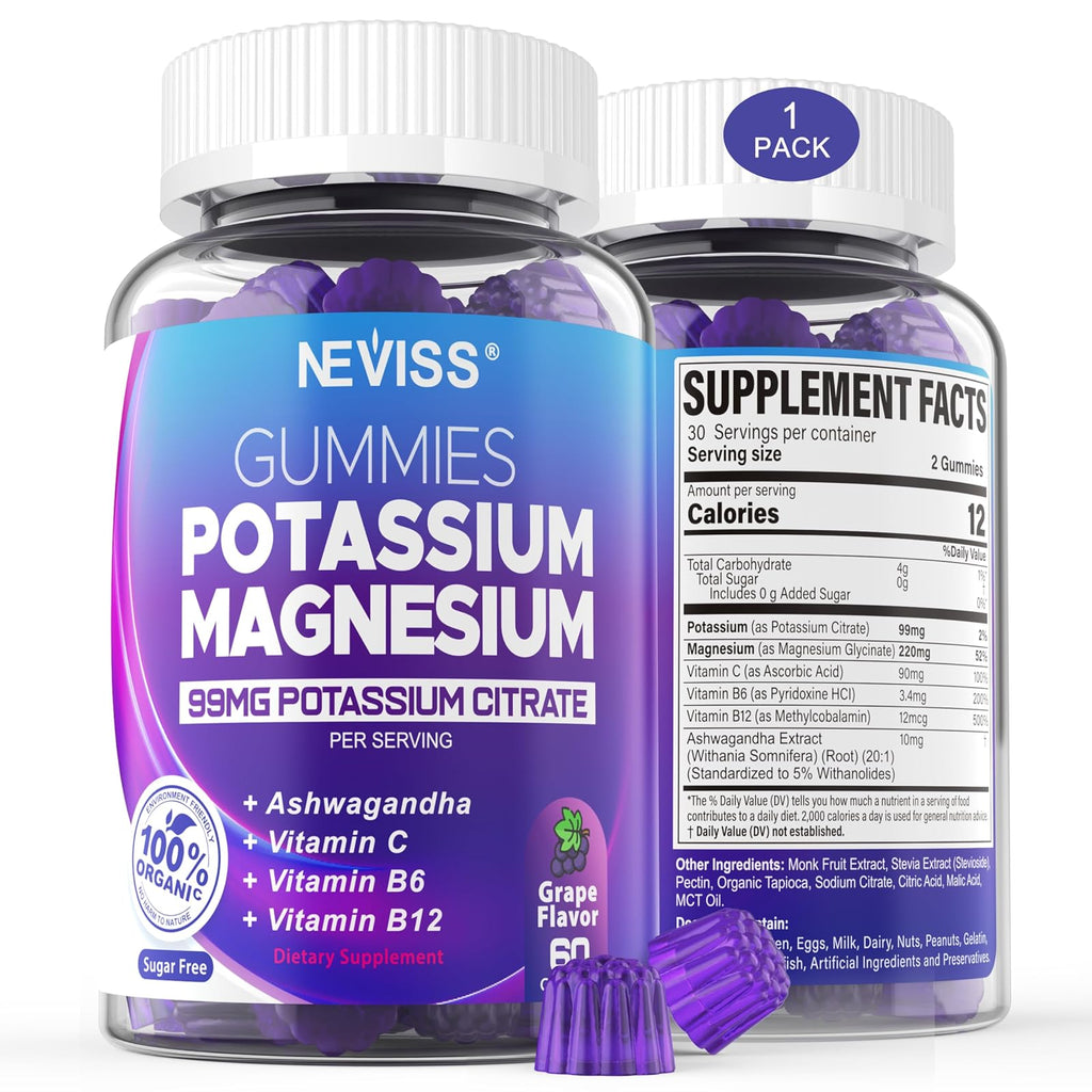 Potassium magnesium gummies for relaxation