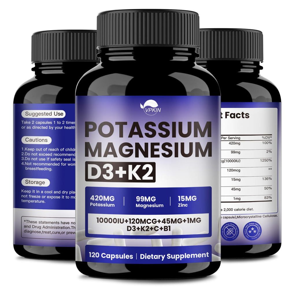 Potassium magnesium zinc supplement capsules
