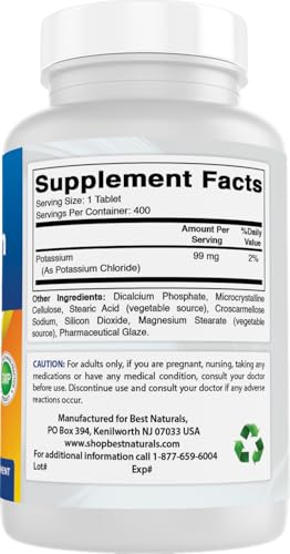Potassium supplement for active lifestyle