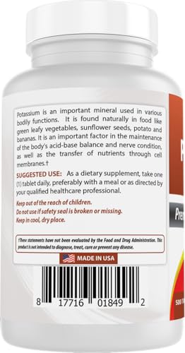 Potassium supplement for active lifestyle
