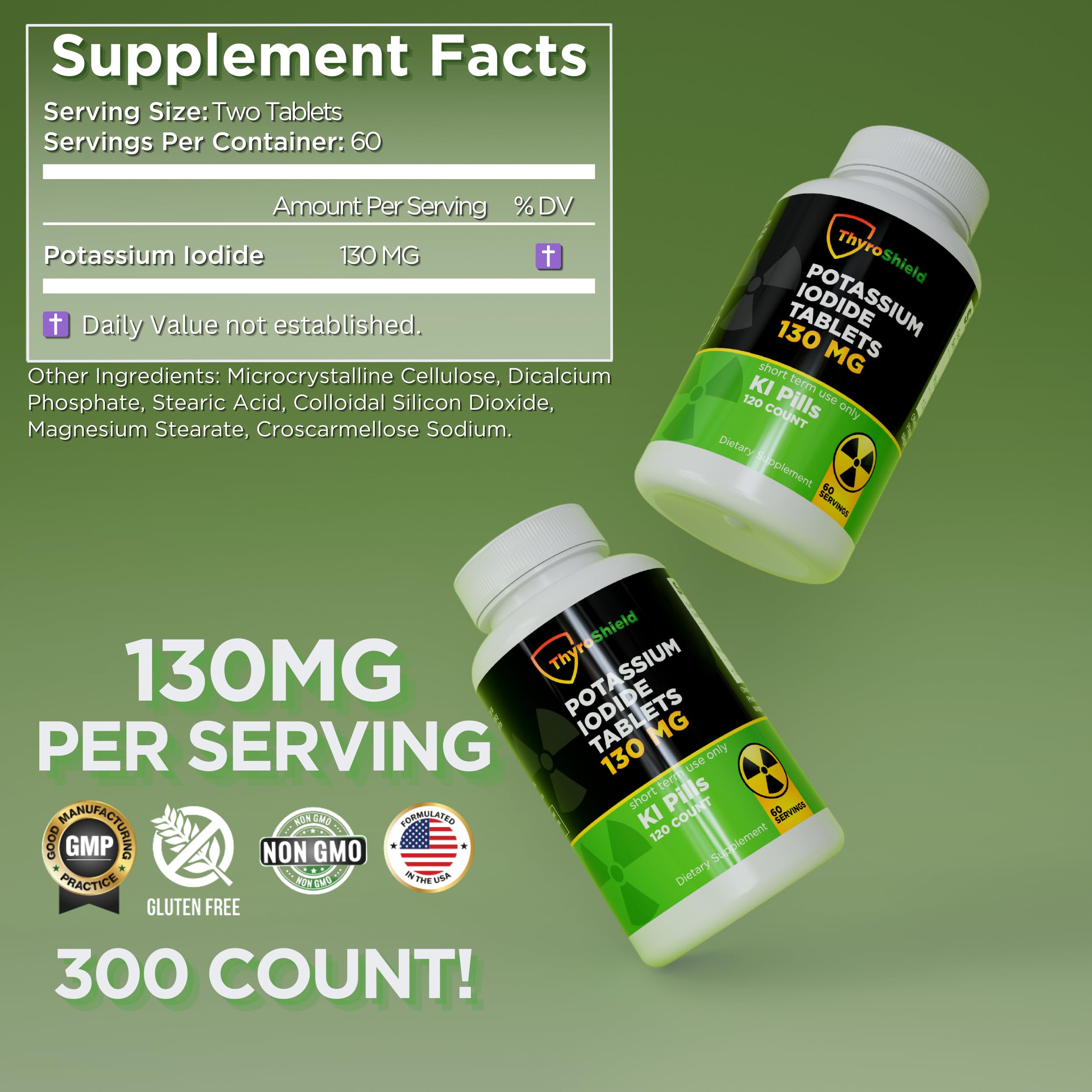 Potassium tablets for emergency preparedness