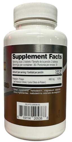 Potassium tablets for energy boost
