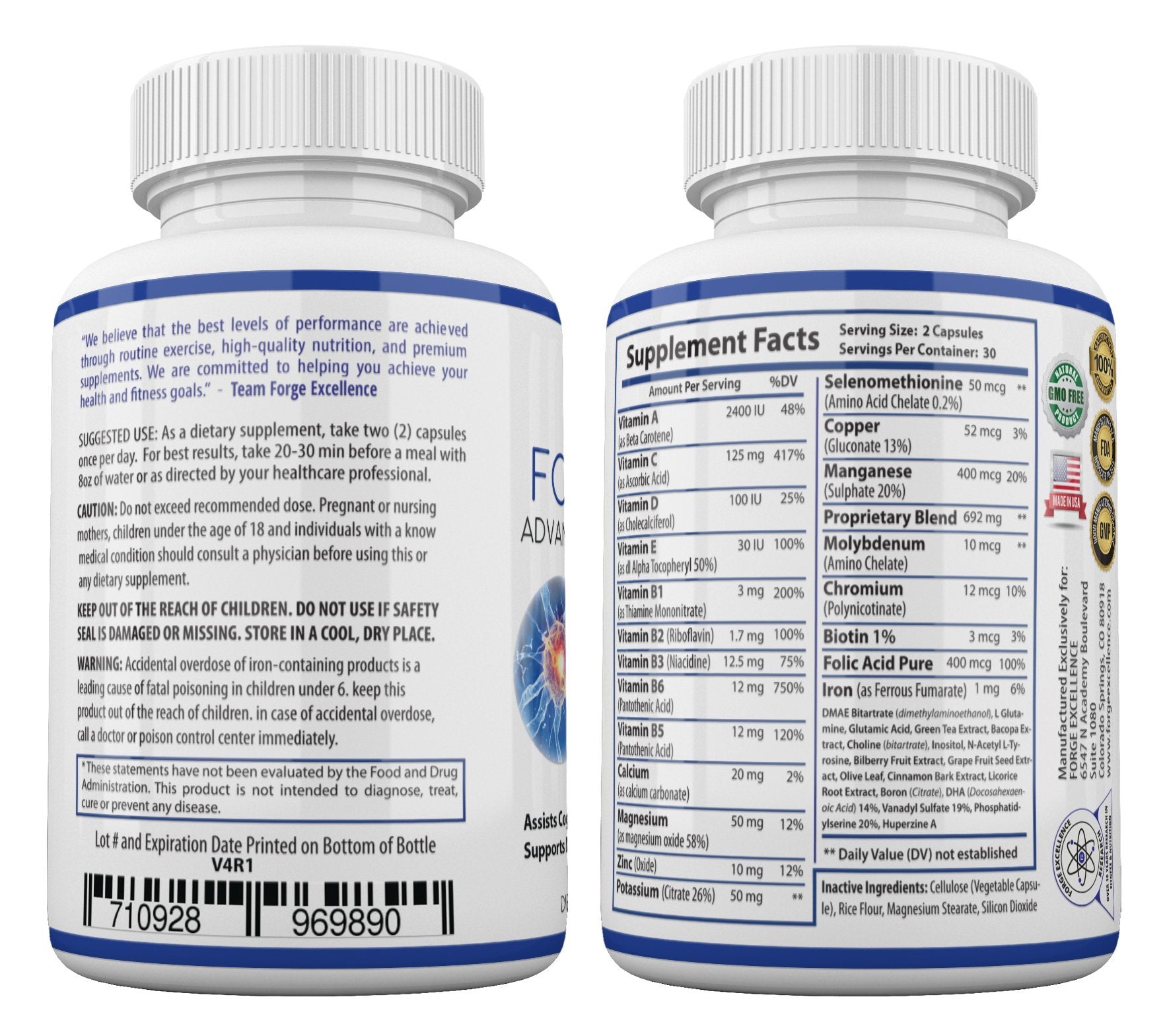 potent DMAE and L-Glutamine blend