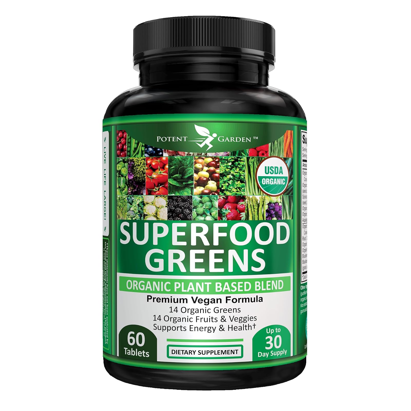 Potent Garden organic greens tablets