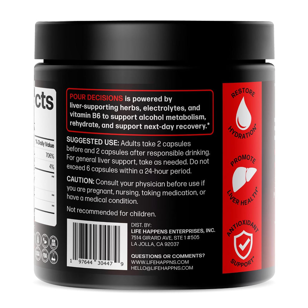 Pour Decisions herbal alcohol support