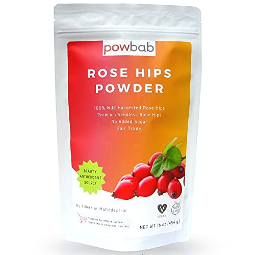 powbab rose hips powder for herbal tea