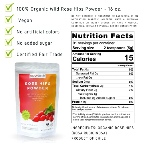 powbab rose hips powder for immune support