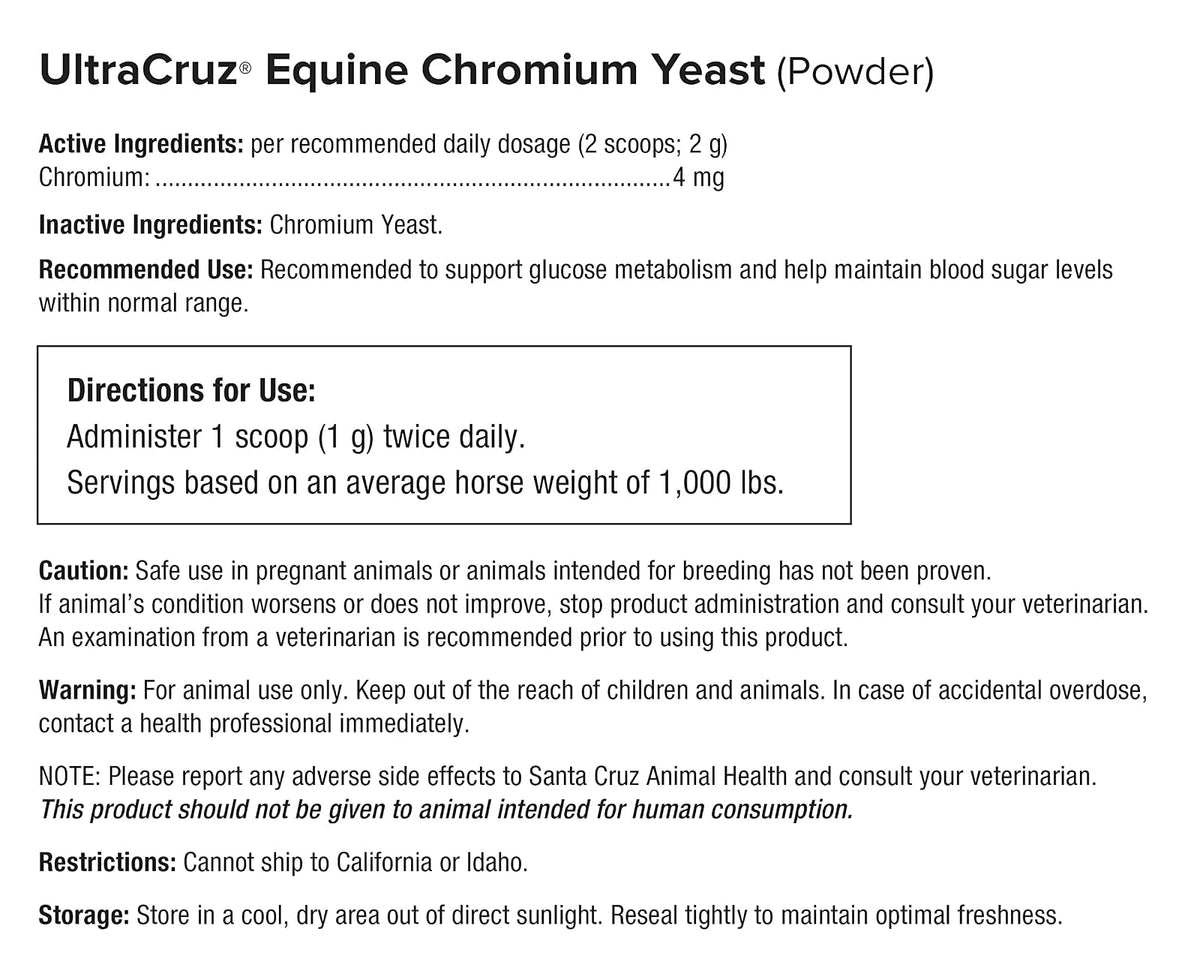 powdered chromium supplement for horses