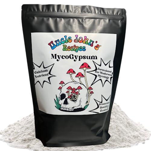 Powdered gypsum for healthy mushrooms