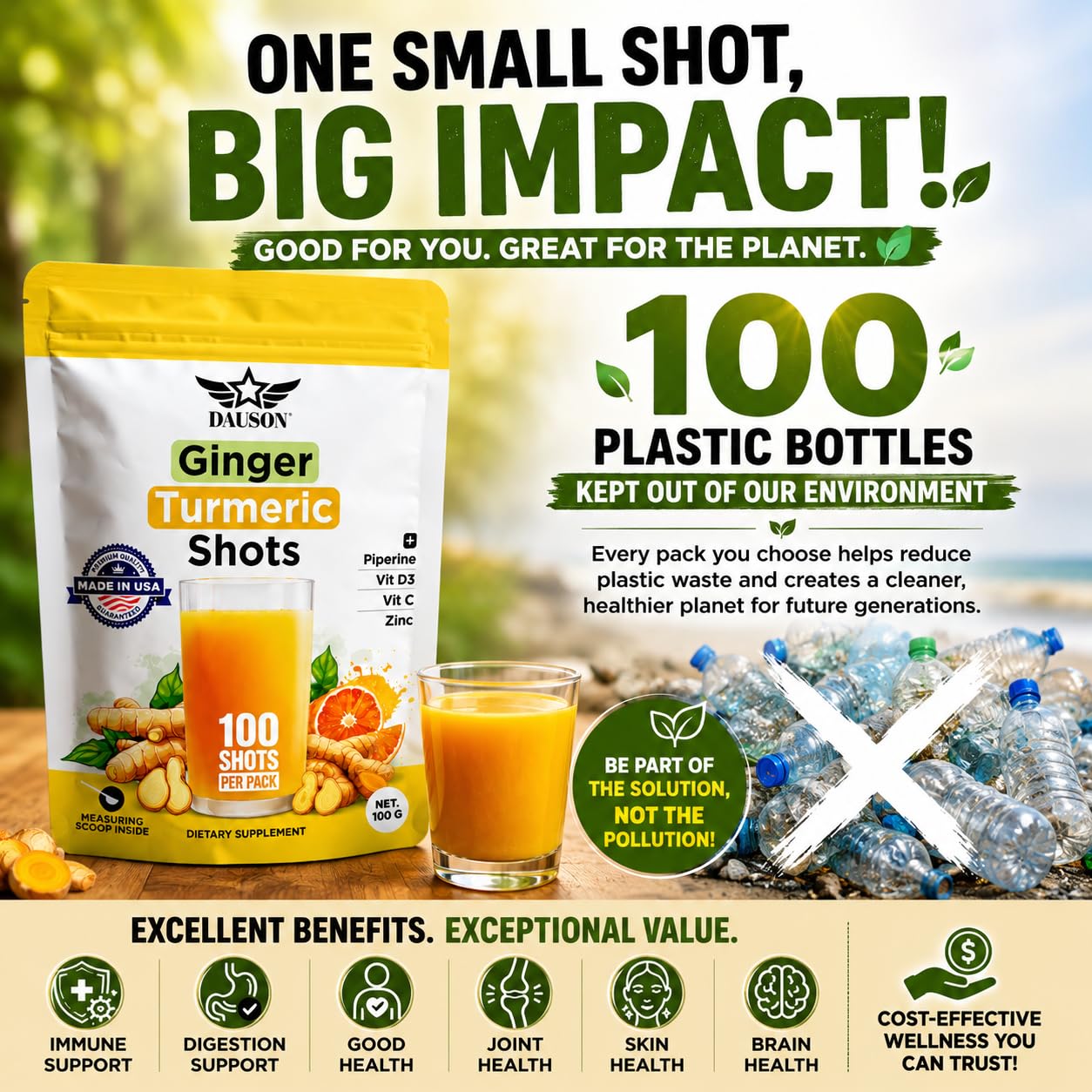 powdered turmeric shots for convenience