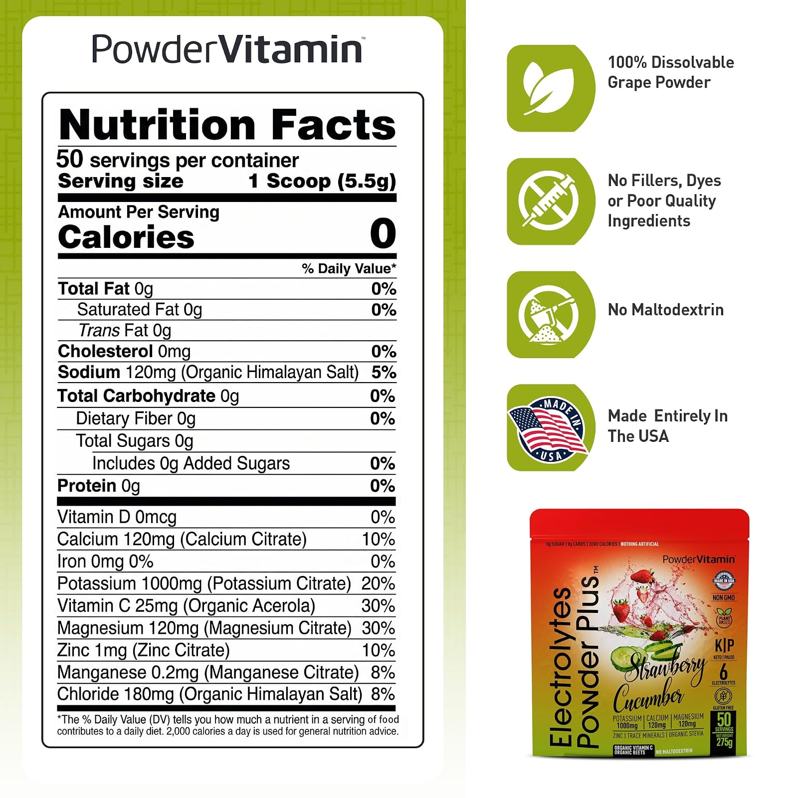 PowderVitamin electrolyte powder for energy boost