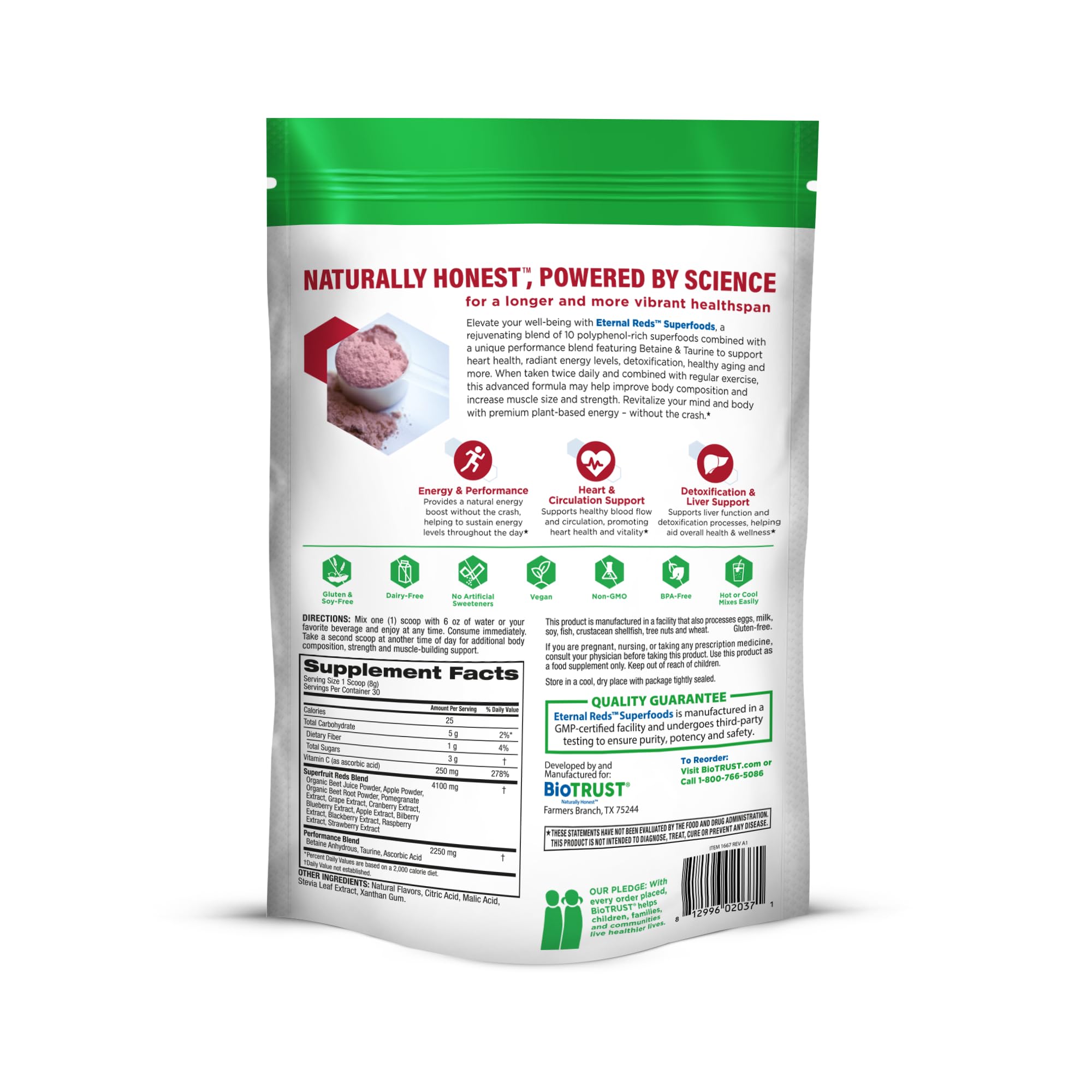 powerful antioxidants in berry powder